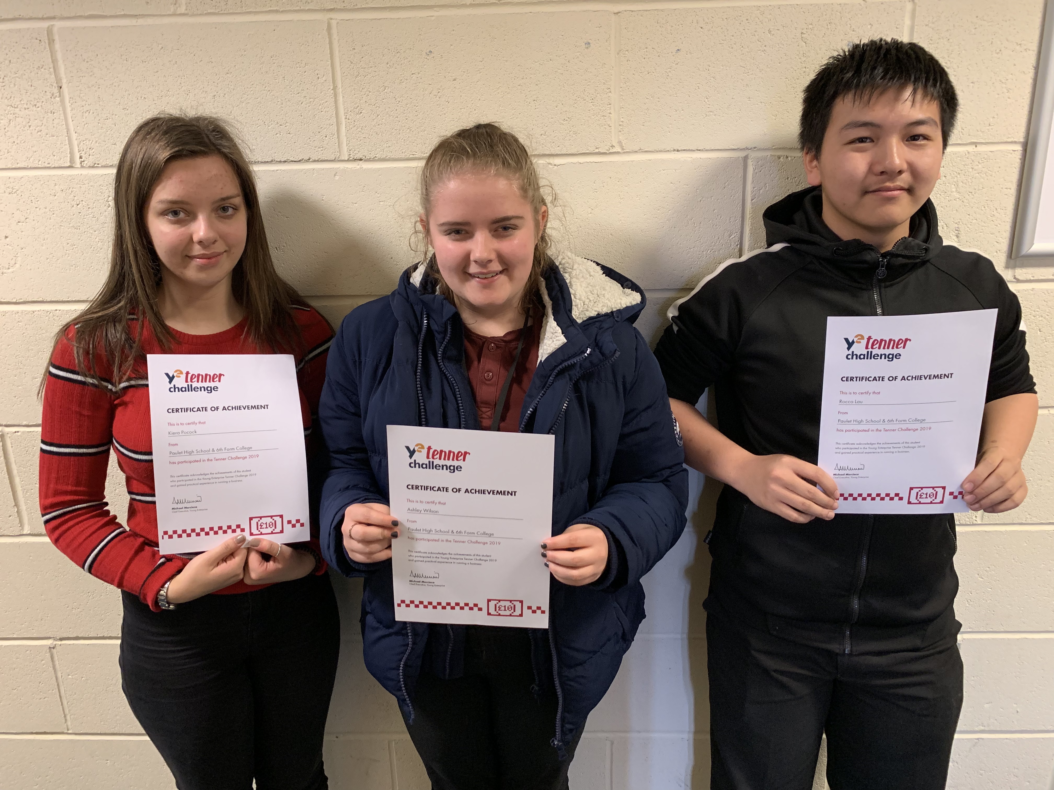 Tenner Challenge success – Paulet High School & 6th Form College