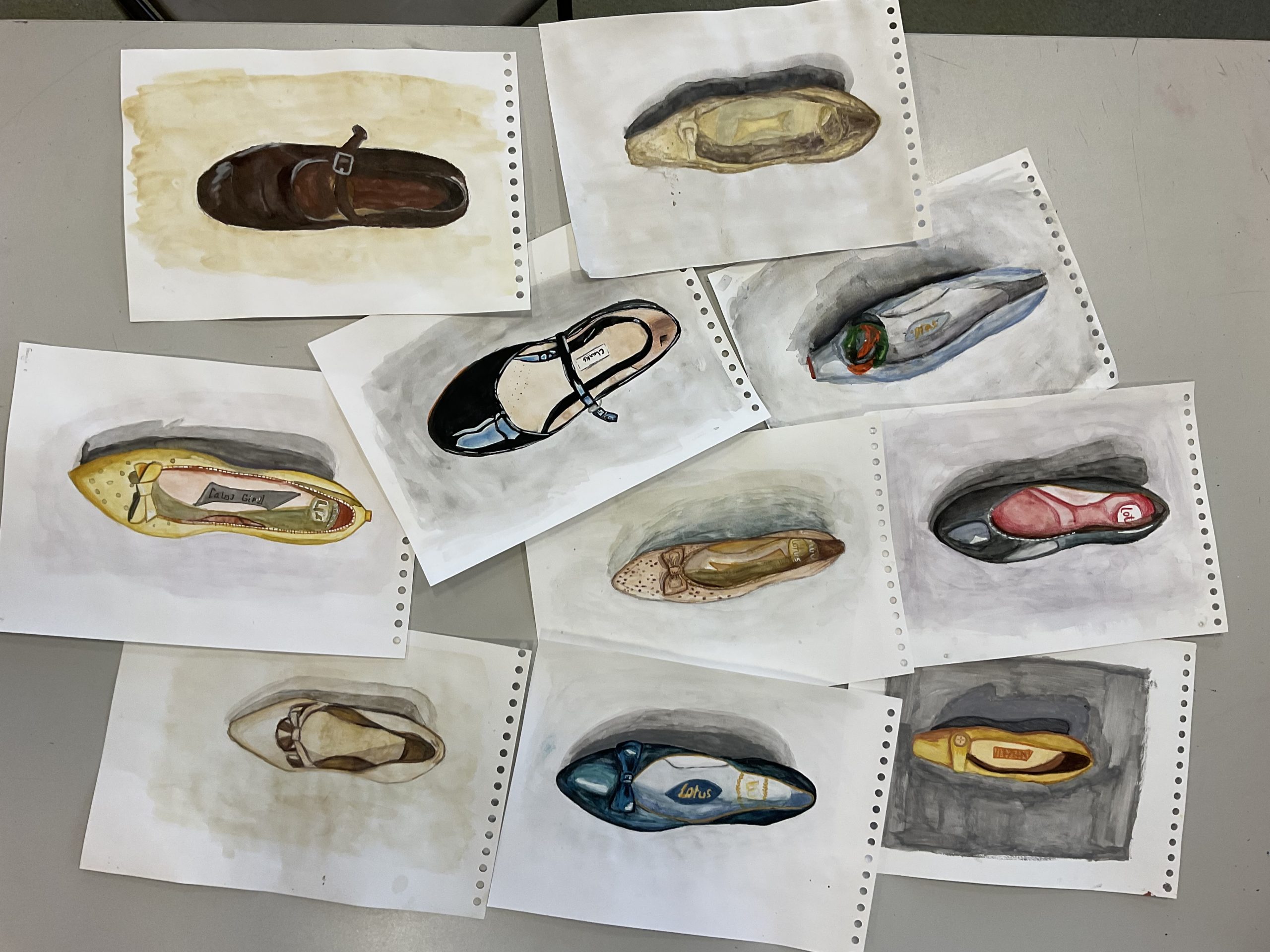 Year 10 shoes in the style of Lisa Milroy – Paulet High School & 6th ...