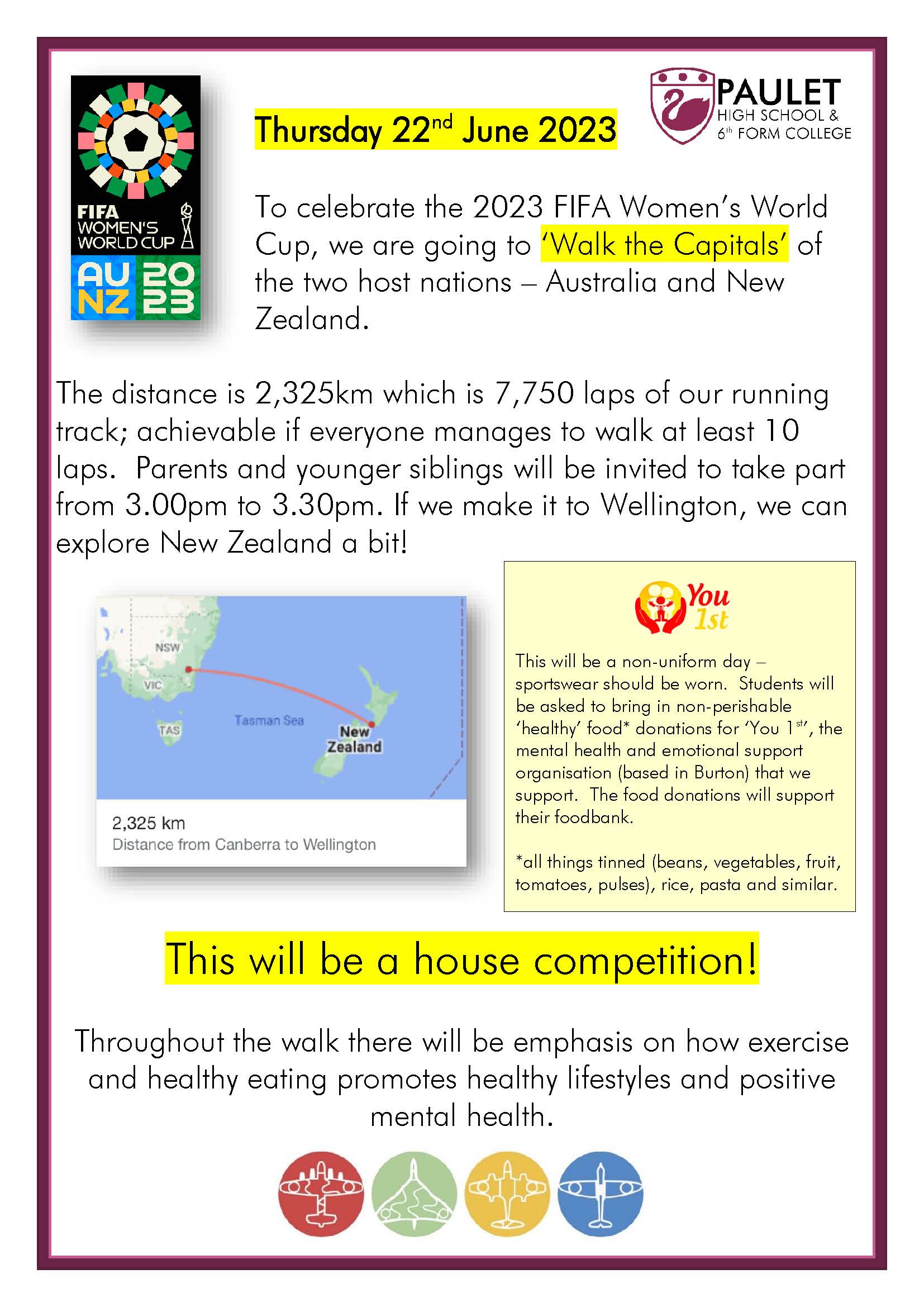 ‘Walk the Nations’ Event – Paulet High School & 6th Form College